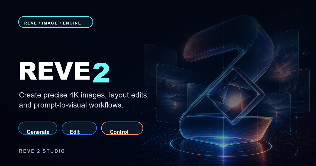 REVE 2 AI-генератор изображений 4K | Layout-редактор